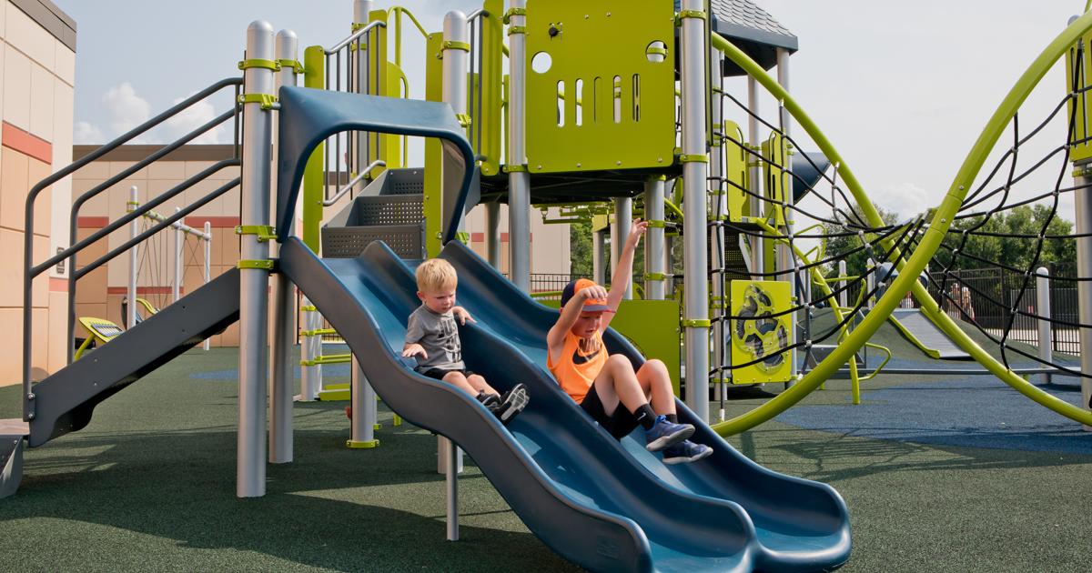 Double Wave Slide - Two-Person Track Wave Slide with Hood