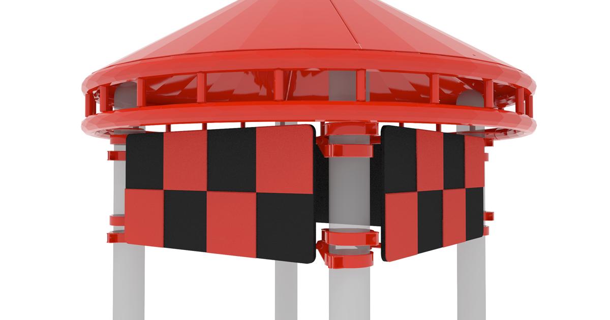 Silo Roof w/Checkered Panels - Landscape Structures