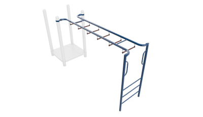 Trapeze Horizontal Ladder - Jungle Gym with Rings
