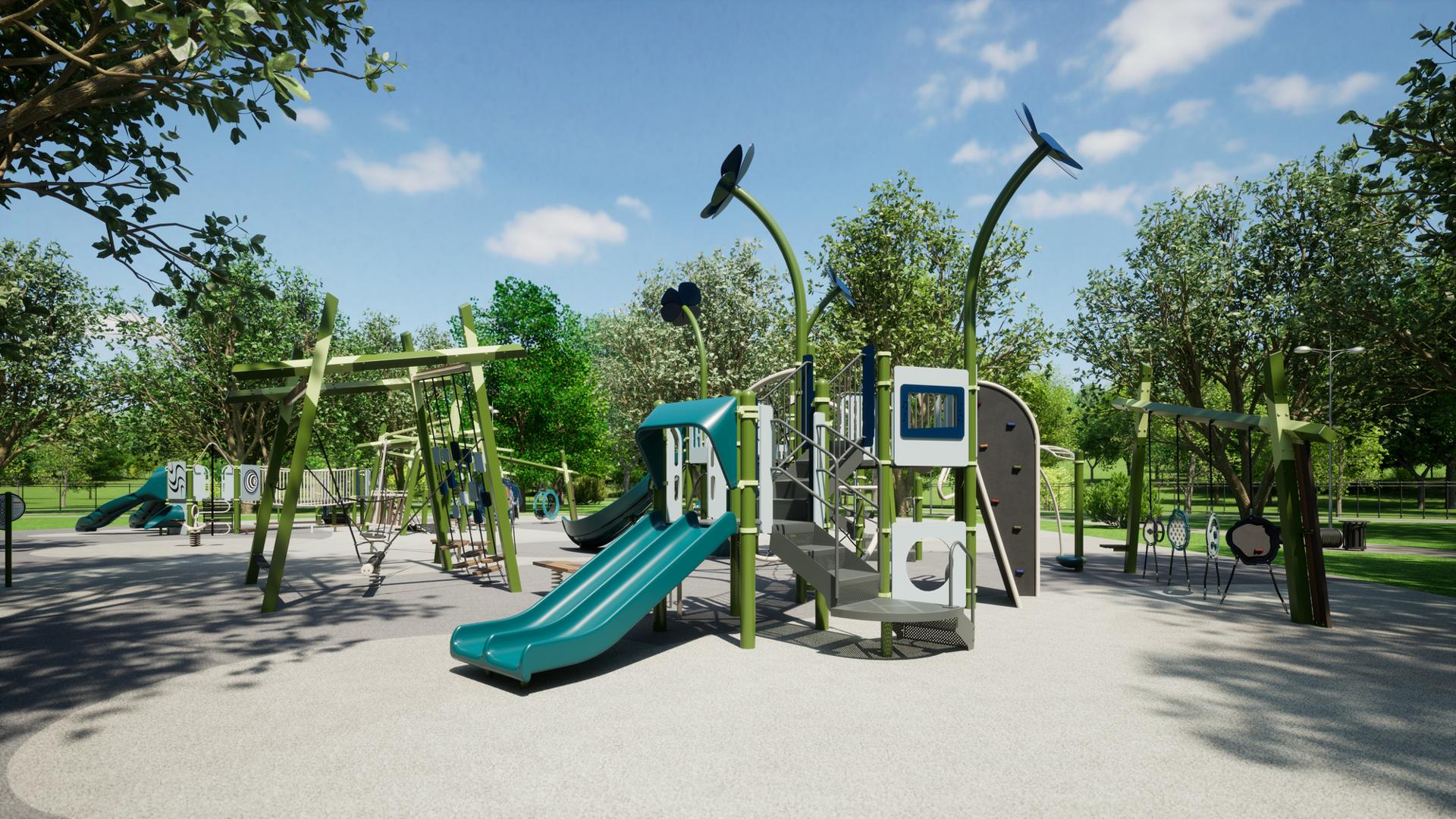 Modern Meadow Playground – Asymmetrical Playground Design Modern Meadow Playground – Asymmetrical Playground Design