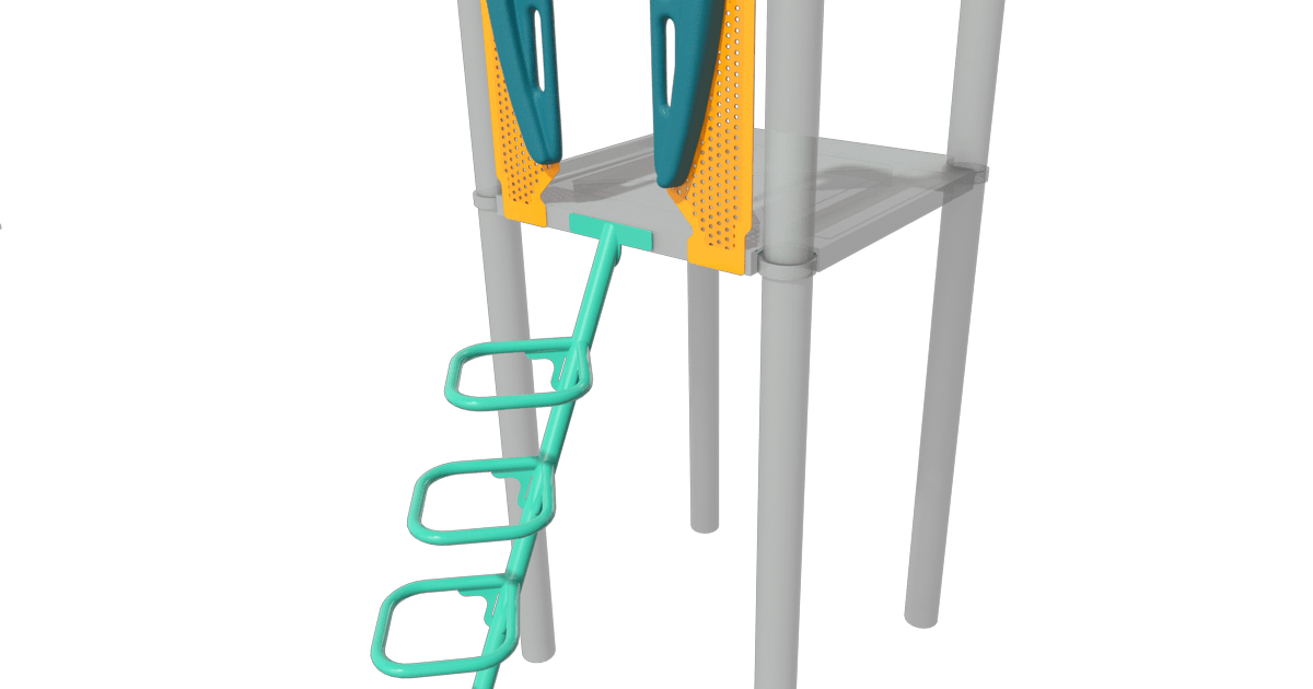 Square Loop Playground Incline Climber with Vibe® Handholds