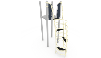 Corkscrew Climber - Spiraled Corkscrew Playground Ladder