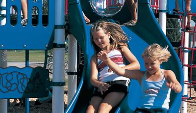 Double Swirl Slide - Curved Chute - Landscape Structures