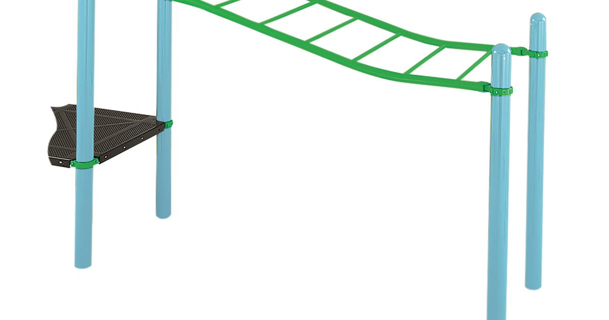 Wave Horizontal Ladder - Overhead Monkey Bars with Curved Beams ...