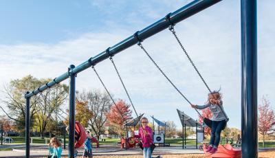 Single Post Swings - Economically Designed, Space Saving